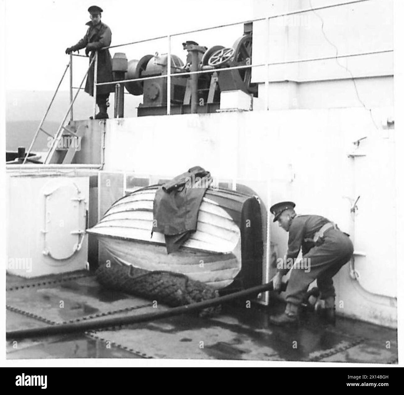 THE ARMY S OWN NAVY - Taking water aboard an LCT. It is essential to ...