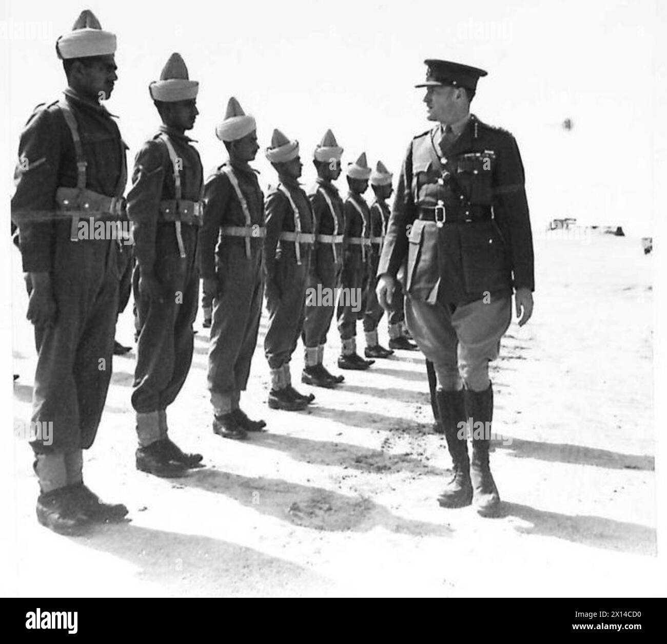 C-IN-C's TOUR OF 10TH ARMY - C-in-C with men of the Supply Column 21st ...