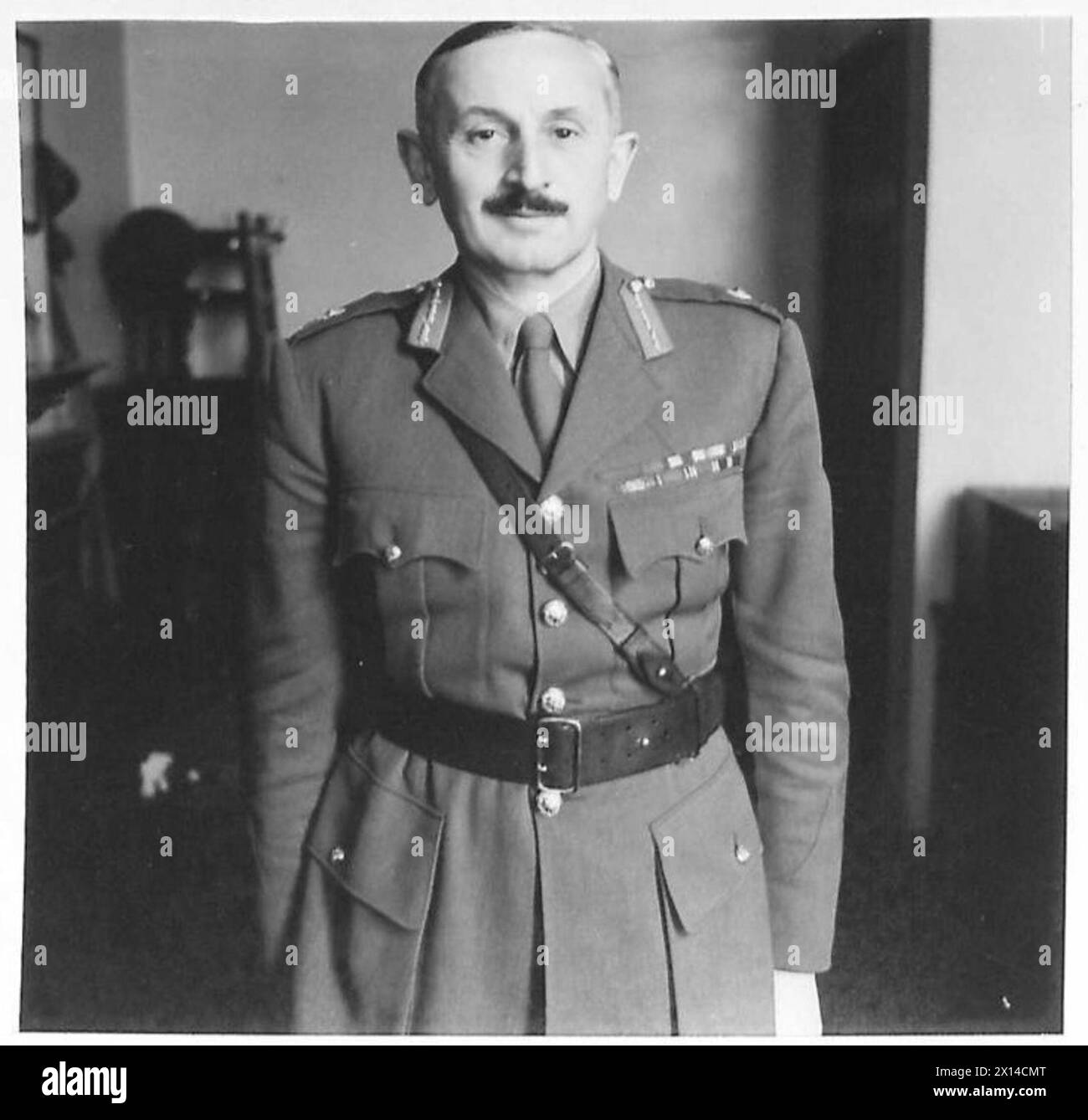 Portrait of Major General the Hon. E.F. Lawson, D.P.R., photographed in ...