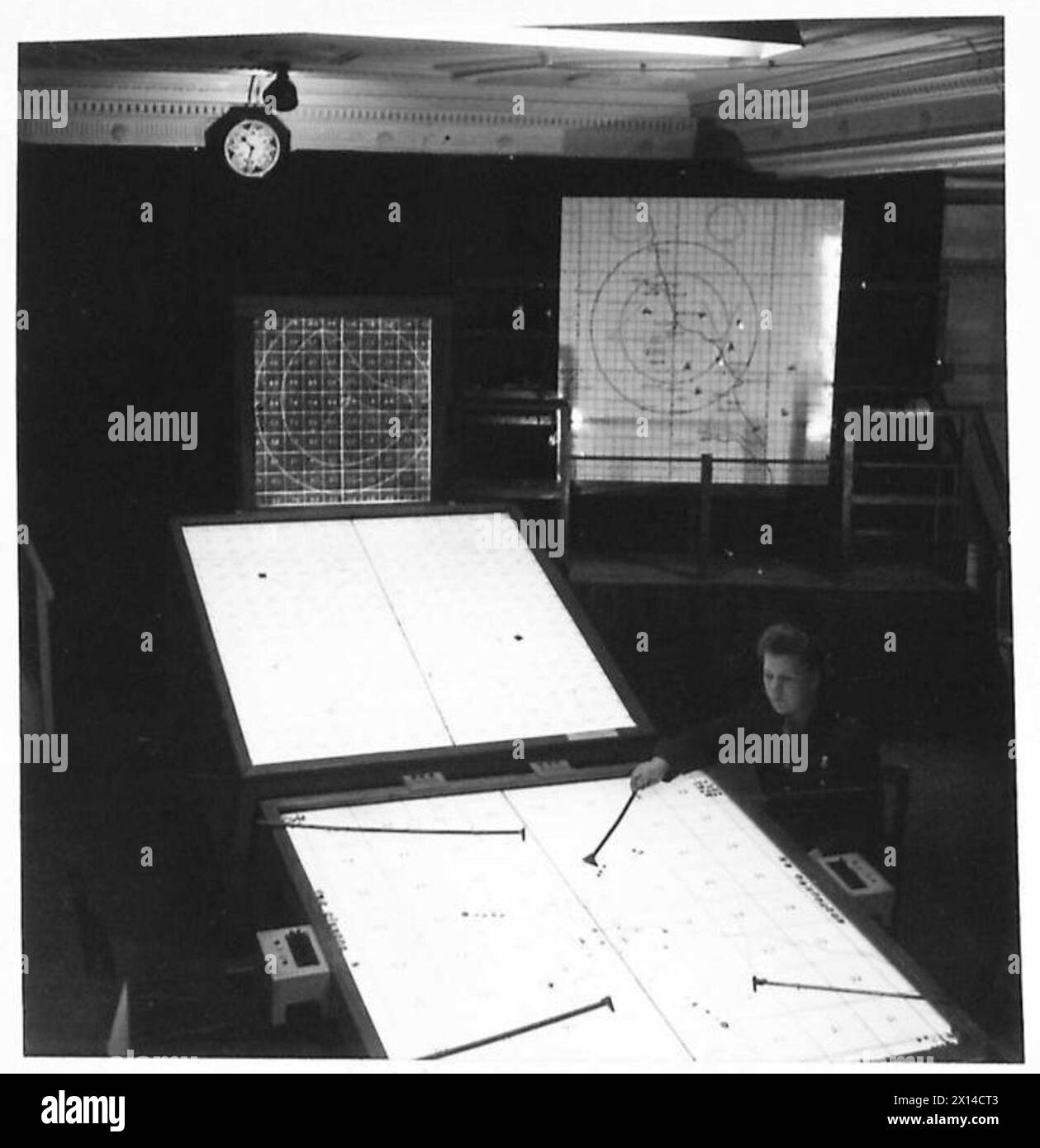 AN A.A. GUN OPERATIONS ROOM - Photographs of an A.A. gun operations ...