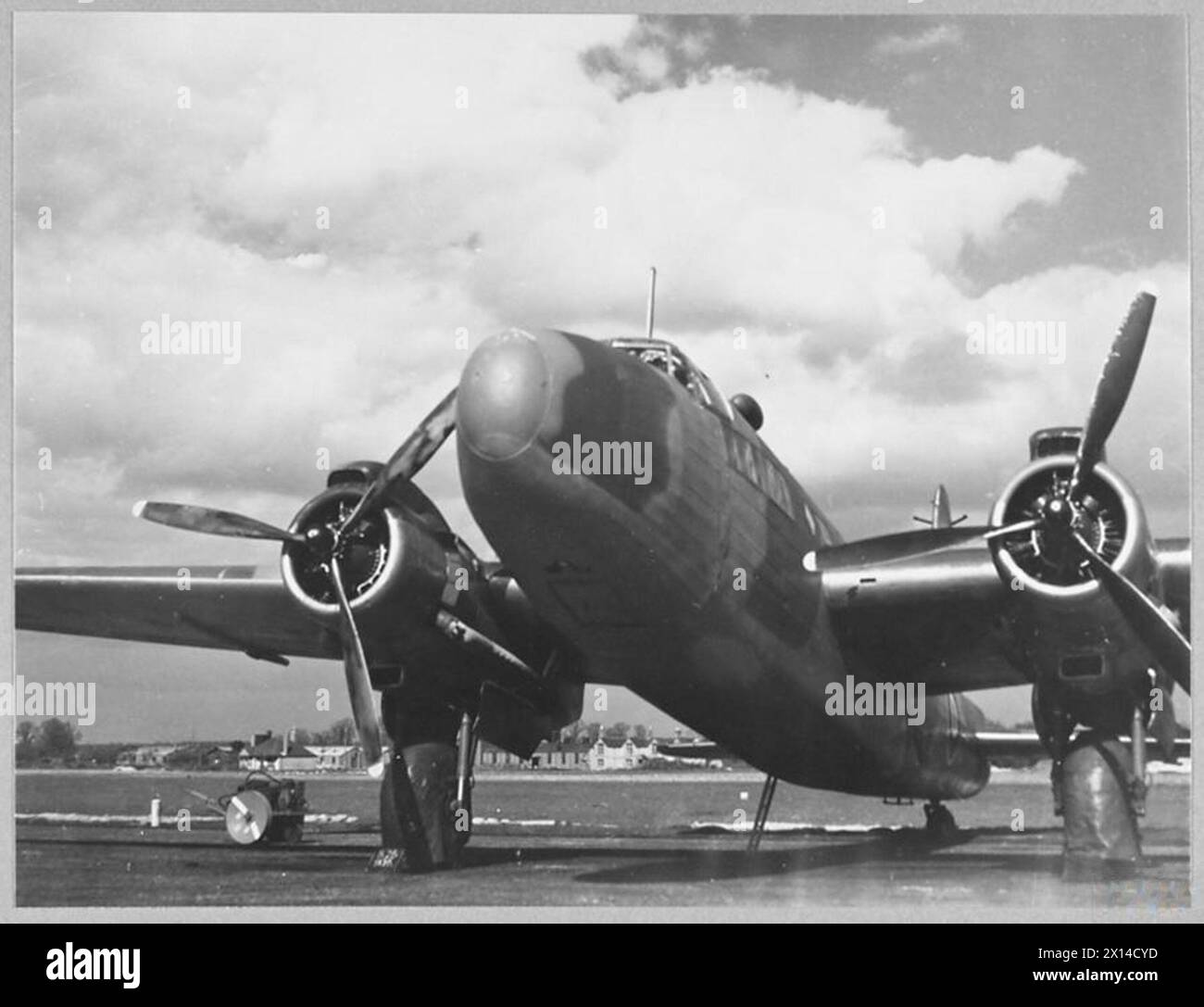 Photograph showing a Warwick transport aircraft on the ground ...