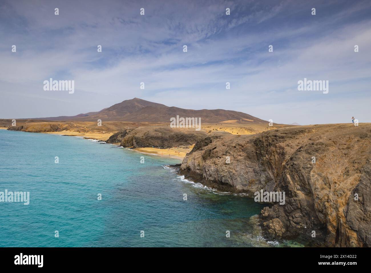 Papagayo beach, a shell-shaped beach, one of the most popular beaches ...