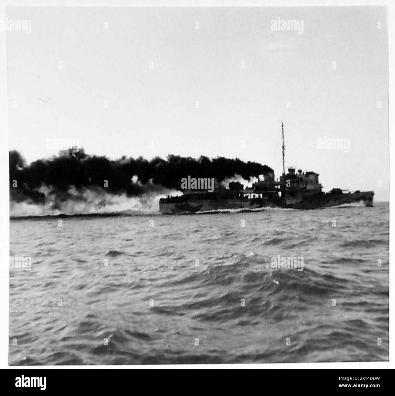 THE RAID ON DIEPPE - The scene off the French coast showing a Naval ...