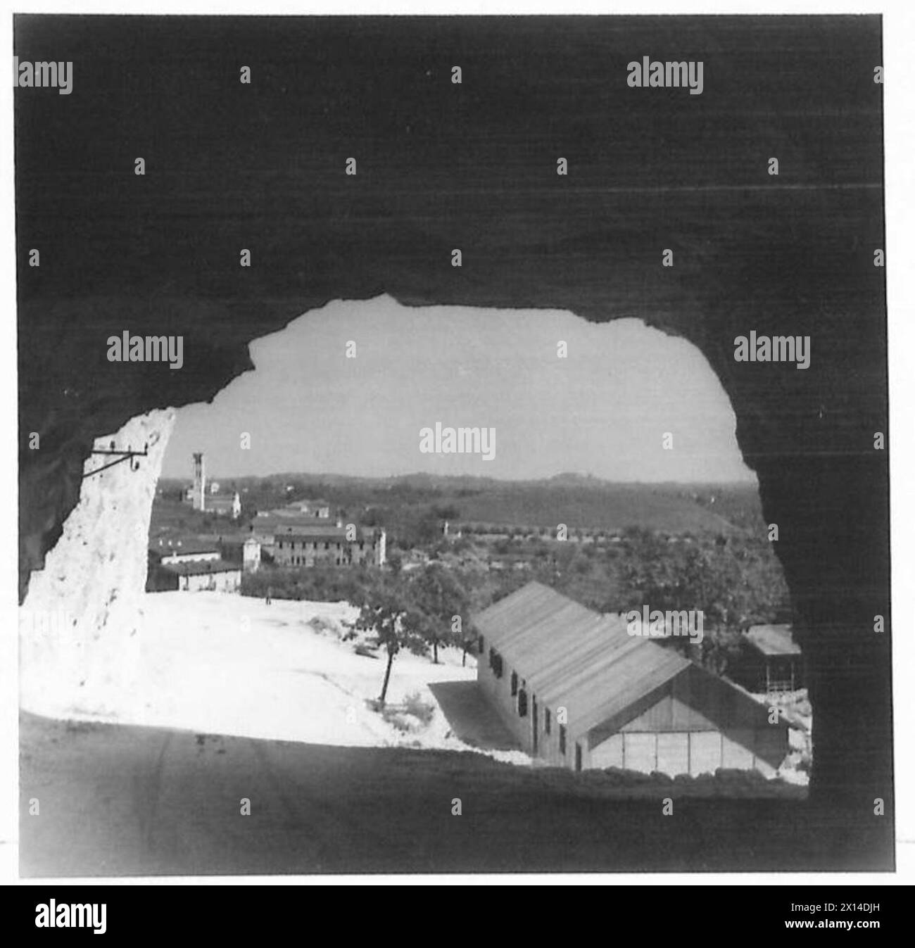 GERMANS MOVE FACTORY INTO A CAVE - Entrances to the plant in the hills ...