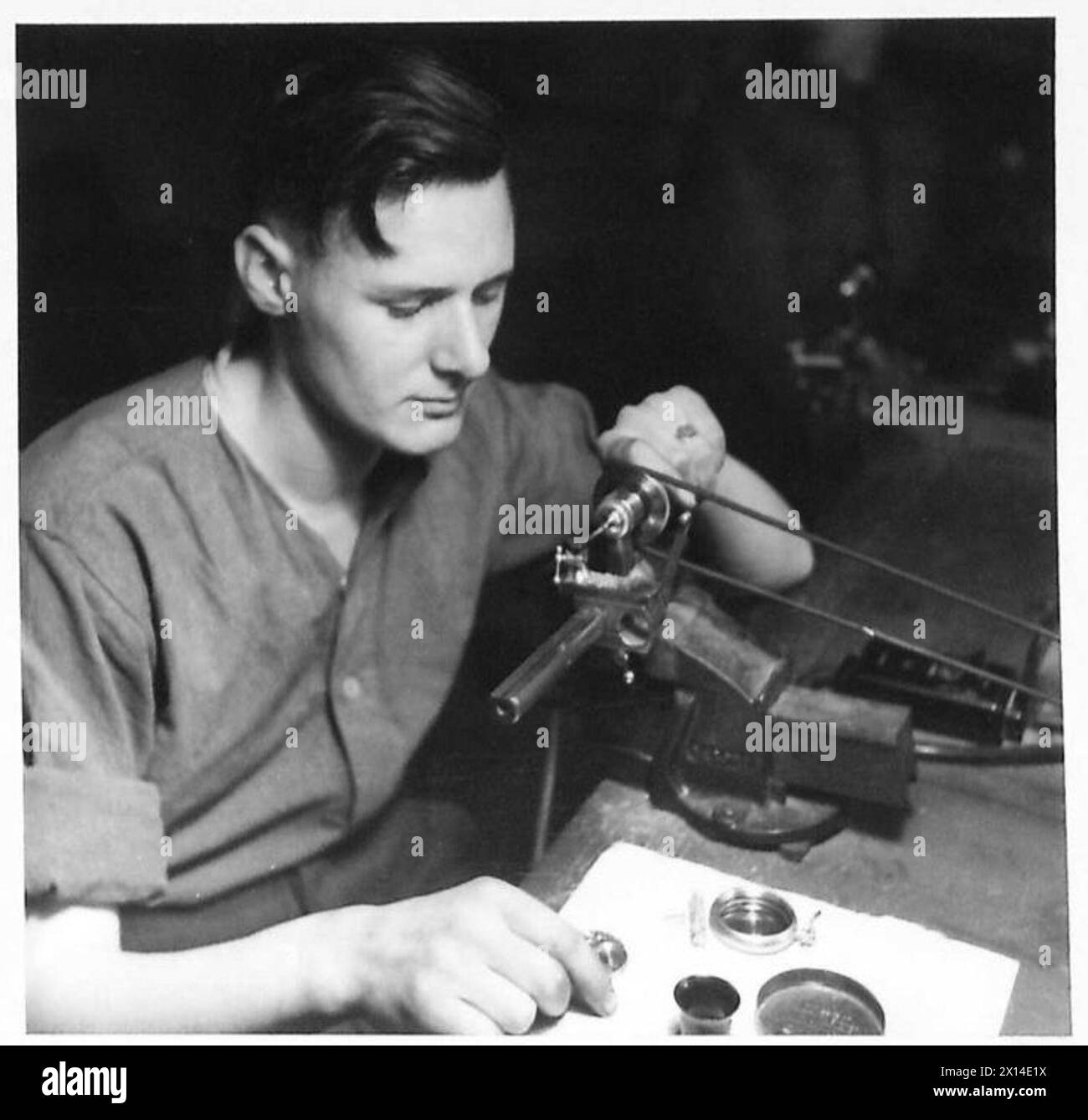 Small lathe Black and White Stock Photos & Images - Alamy