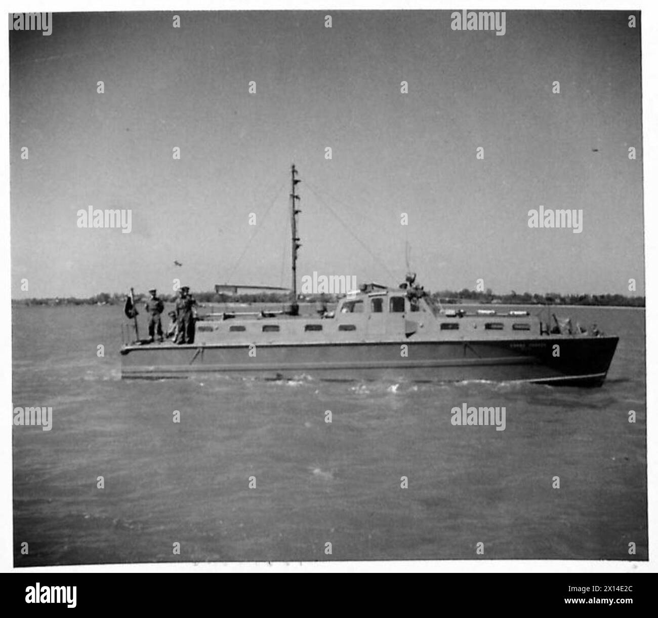 A 48-foot high-speed launch is deployed for a special assignment by ...