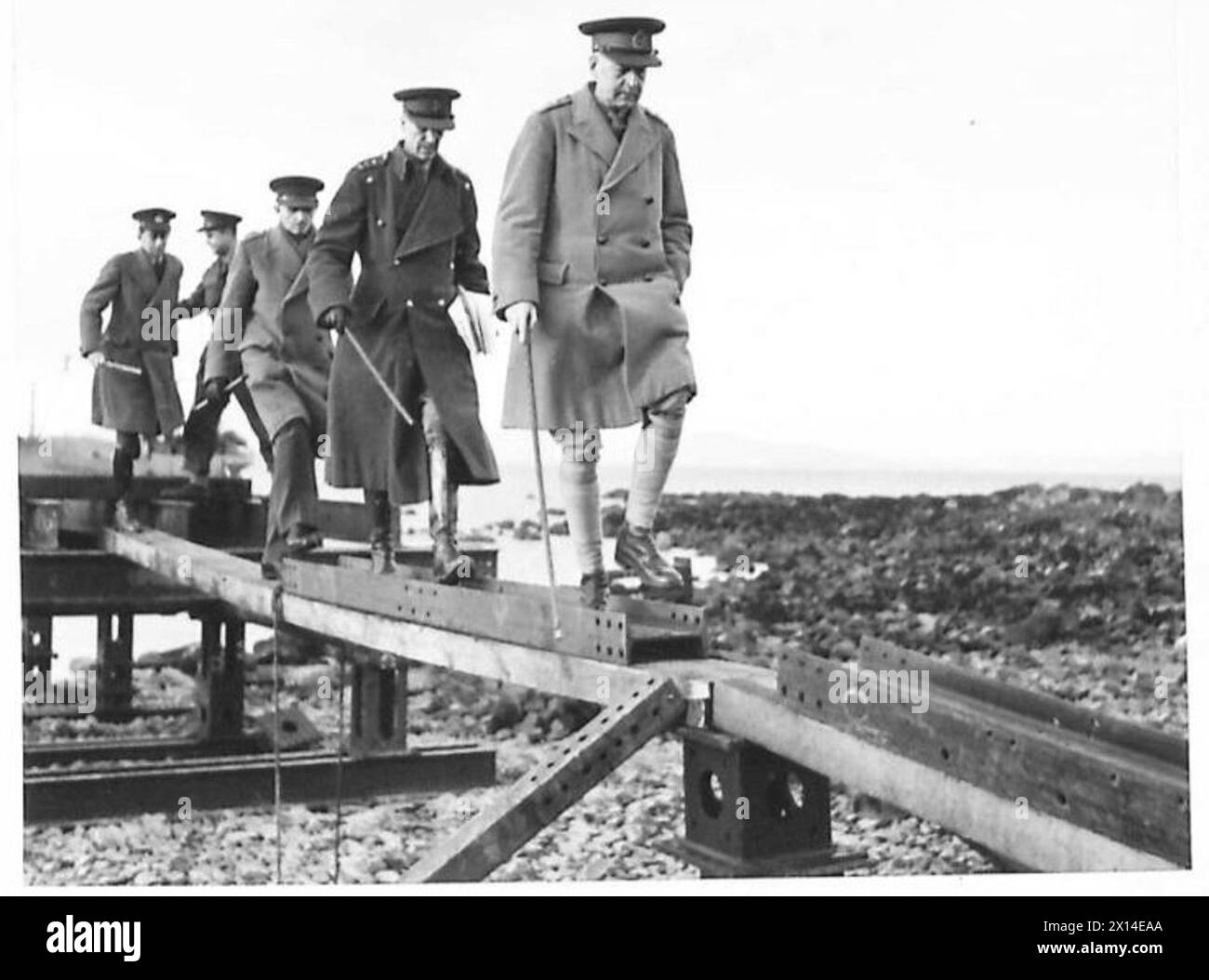 The Quartermaster General Sir Riddle-Webster, accompanied by Brigadier ...