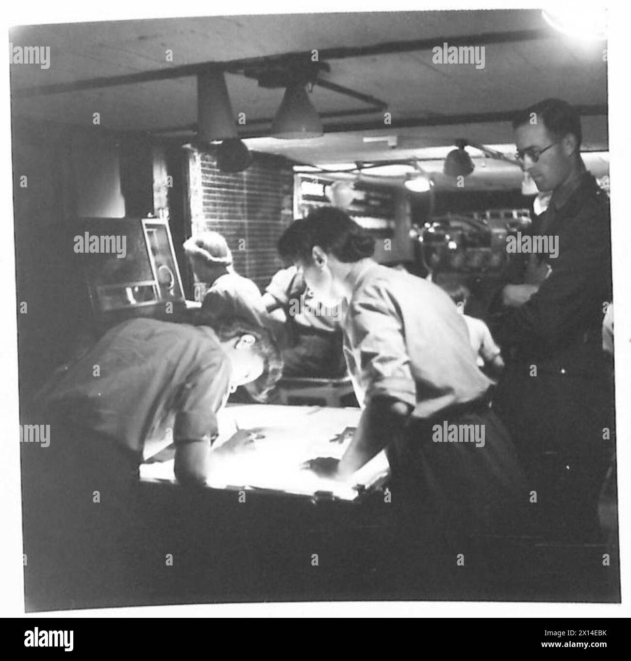 AA EQUIPMENT AT A TRAINING CENTRE - In the plotting room in action ...