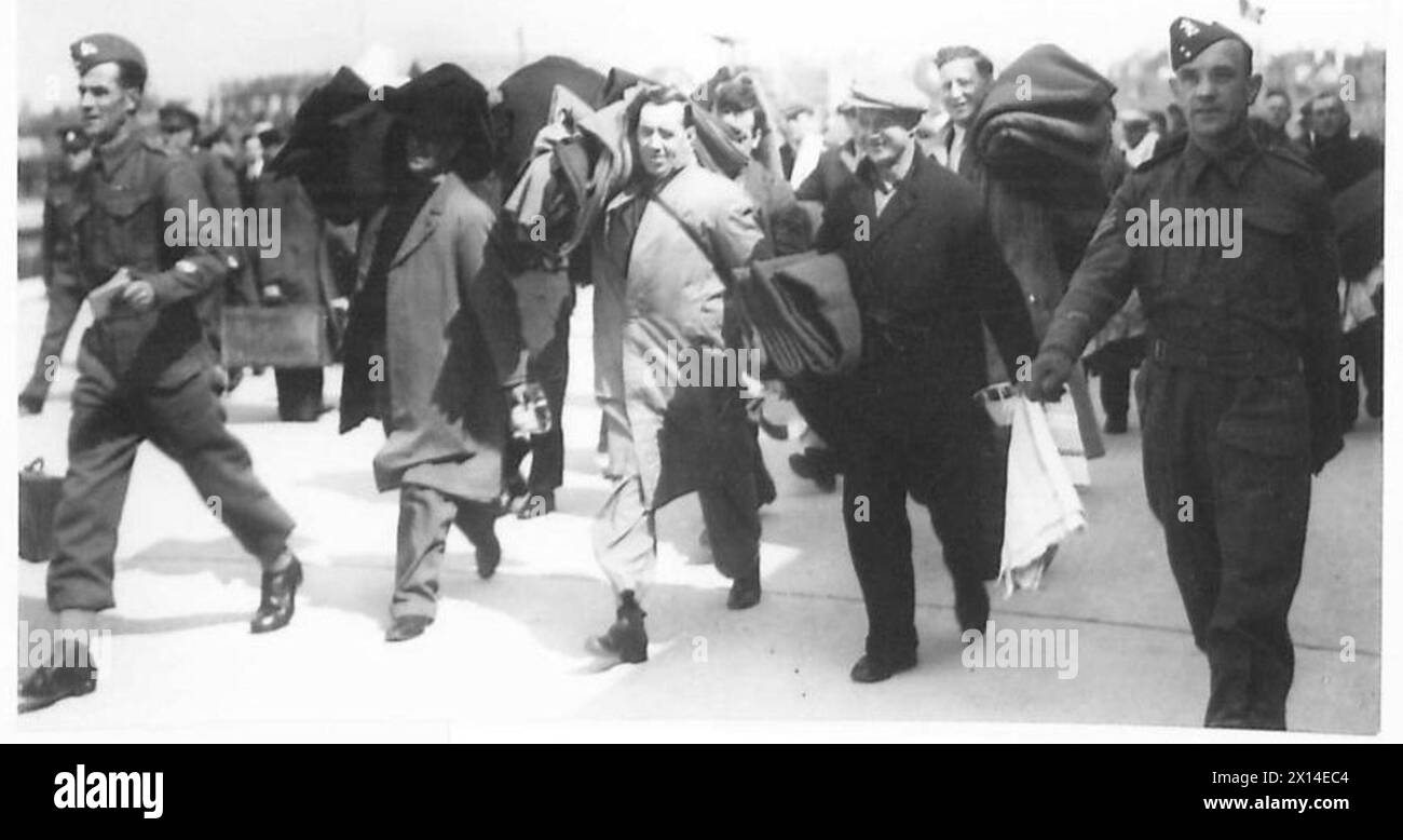 Men of the Auxiliary Military Pioneer Corps leave the Quartermasters ...