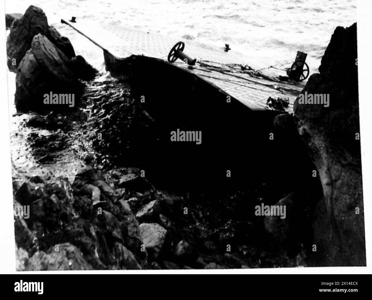 Close-up photograph of the compressor control unit on a floating dock ...