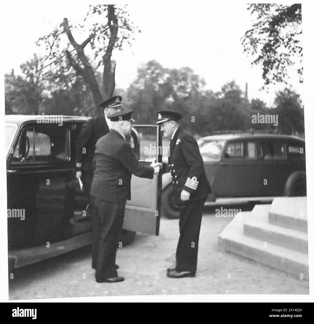 FIRST LORD OF THE ADMIRALTY'S VISIT TO HAMBURG - First Lord arriving at ...