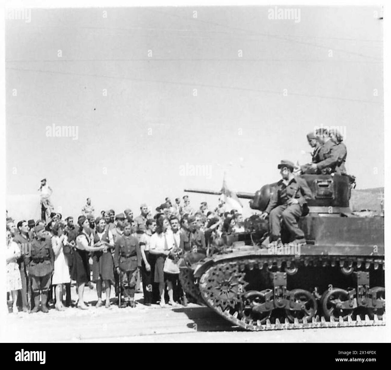 EIGHTH ARMY : LIBERATED TRIESTE - Yugoslav tanks during the parade ...