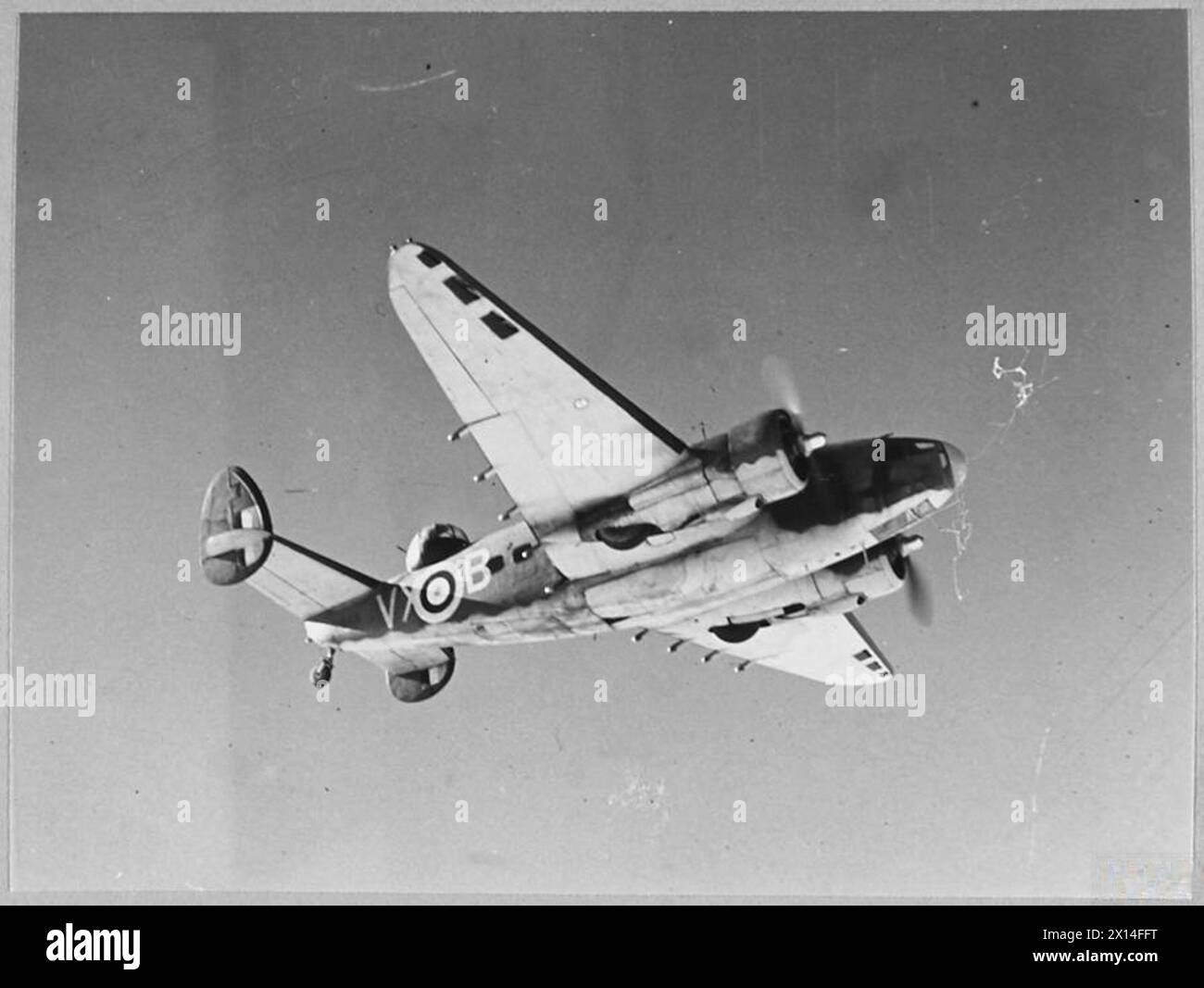 The Hudson Mark 3 aircraft of No. 206 Squadron RAF is powered by two ...