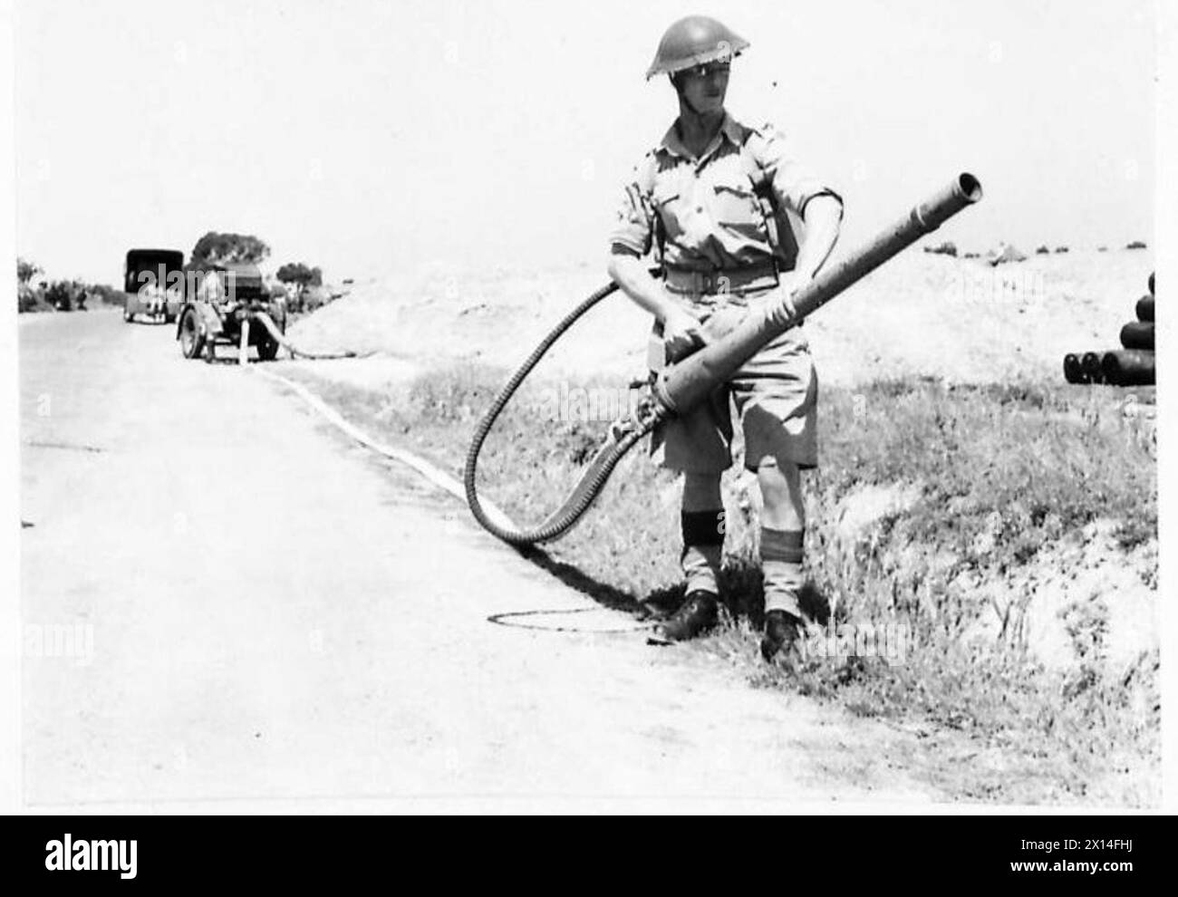 PETROL DEPOT - Army Fire Fighting section bringing trailer pump into ...