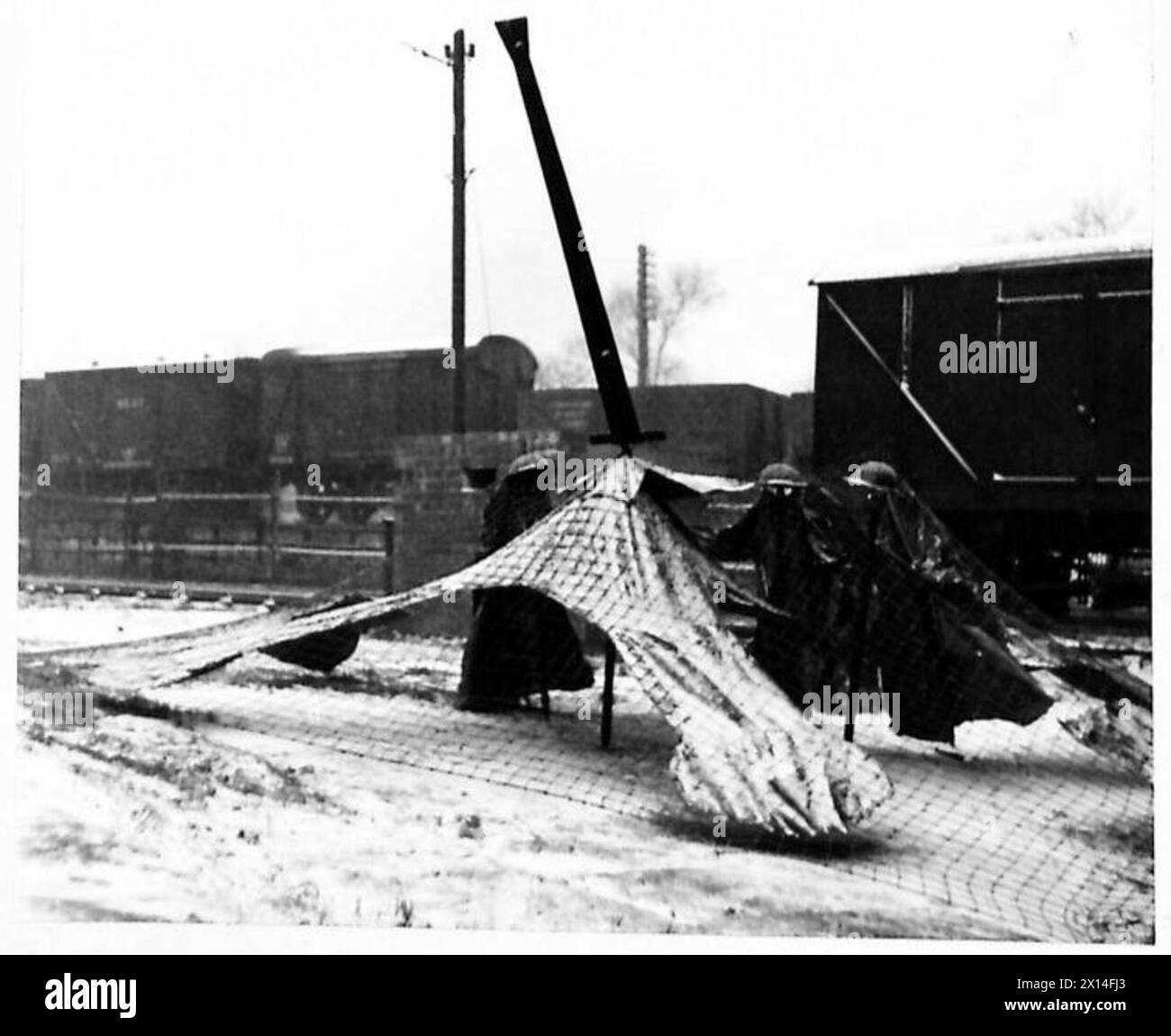 "MOCK UP" ANTI-AIRCRAFT GUN - The "mock-up" A.A. gun and crew in the ...