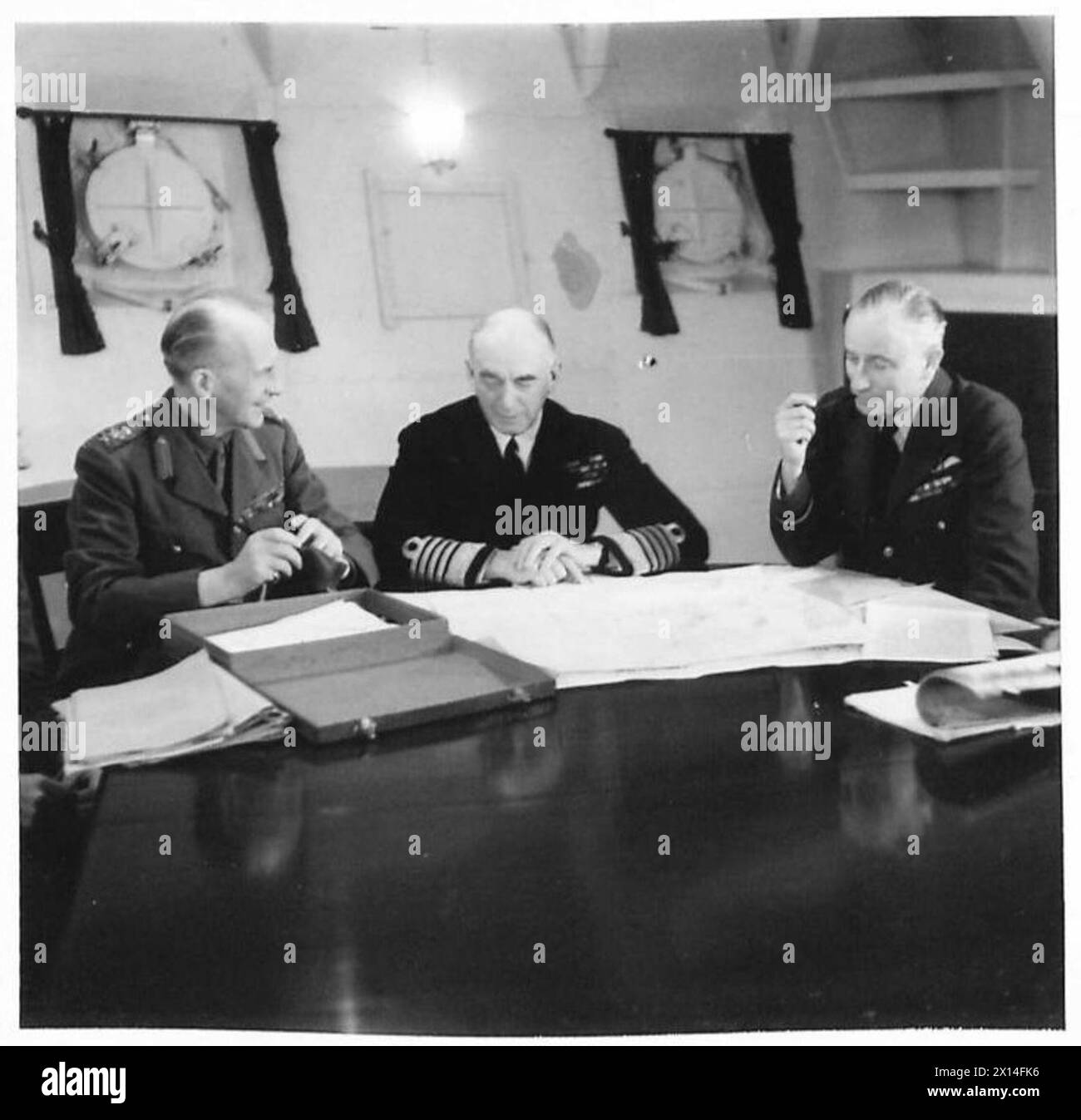 Colonel L.C. Hollis, General Sir John Dill, Admiral Sir Dudley Pound ...