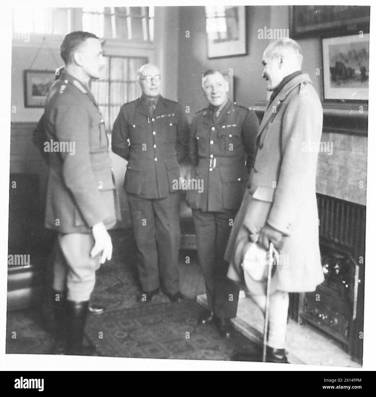Lt. Gen. Sir Ronald Adam visits an Army School of Education and ...