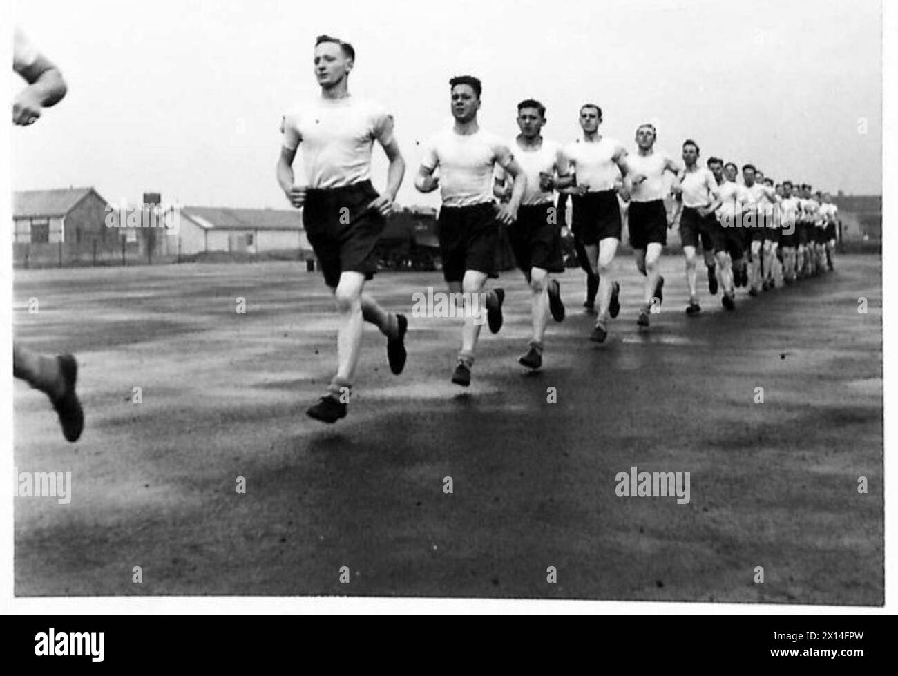 A young soldiers battalion participates in running exercises as part of ...
