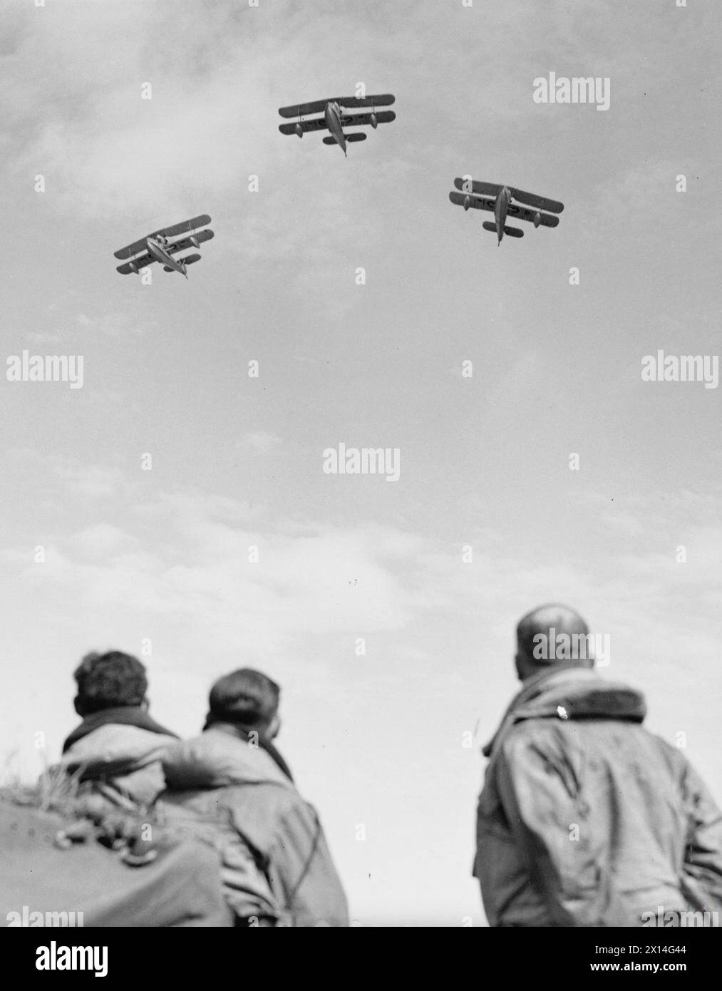 In March 1942, Fairey Swordfish aircraft of the Fleet Air Arm perform ...