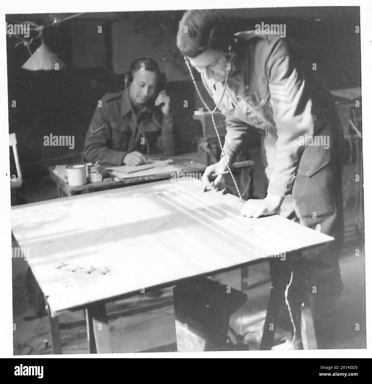 ARTILLERY FLASH-SPOTTING - In the Plotting Centre of "A" Troop, 55 ...