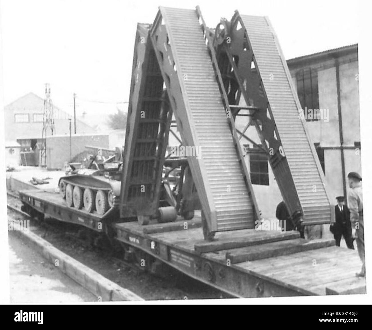 Detail photograph showing the method of entraining a Scissors Bridge ...