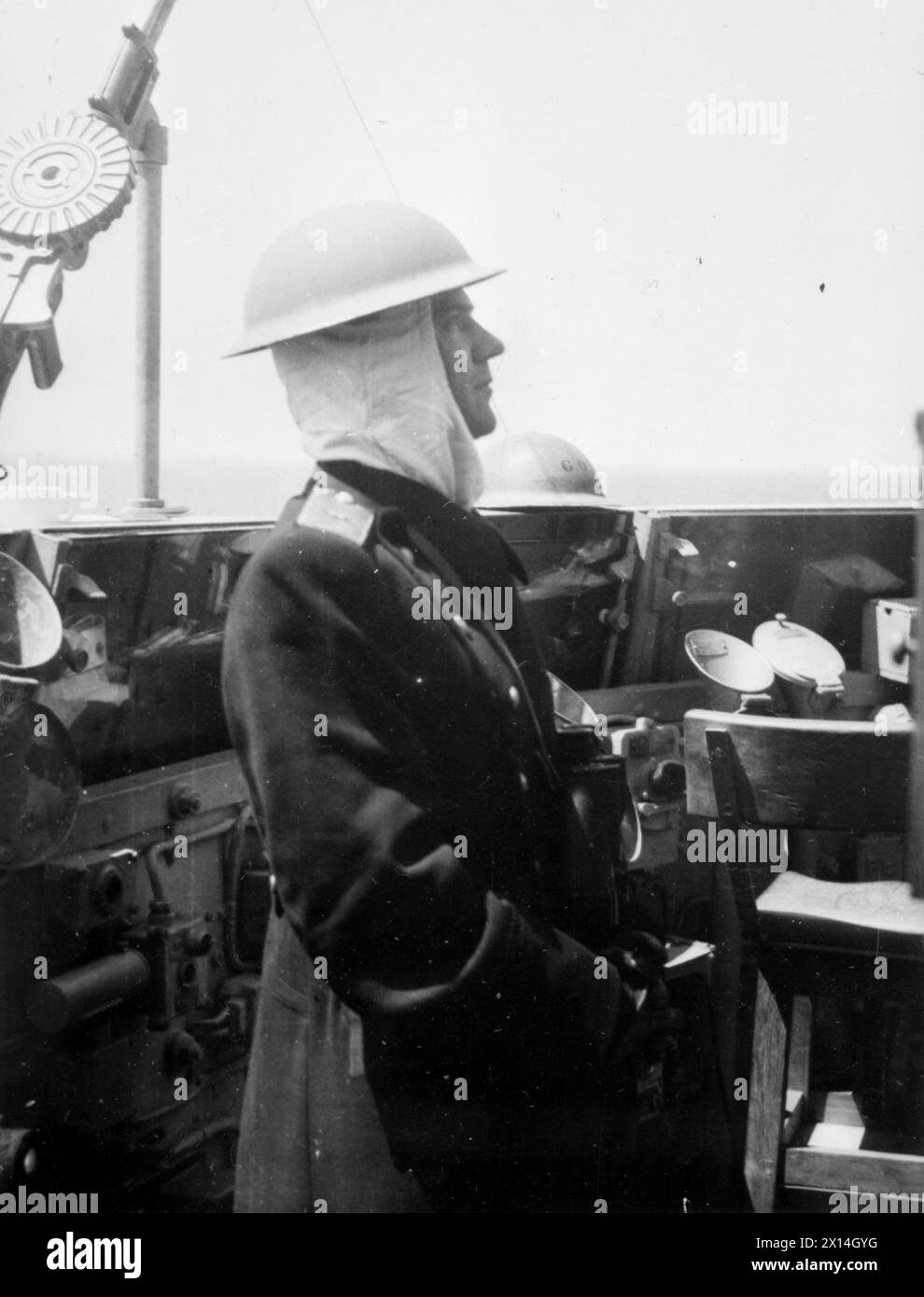 OFF THE NORMANDY BEACHES. 6(?) JUNE 1944, ON BOARD THE CRUISER HMS ...