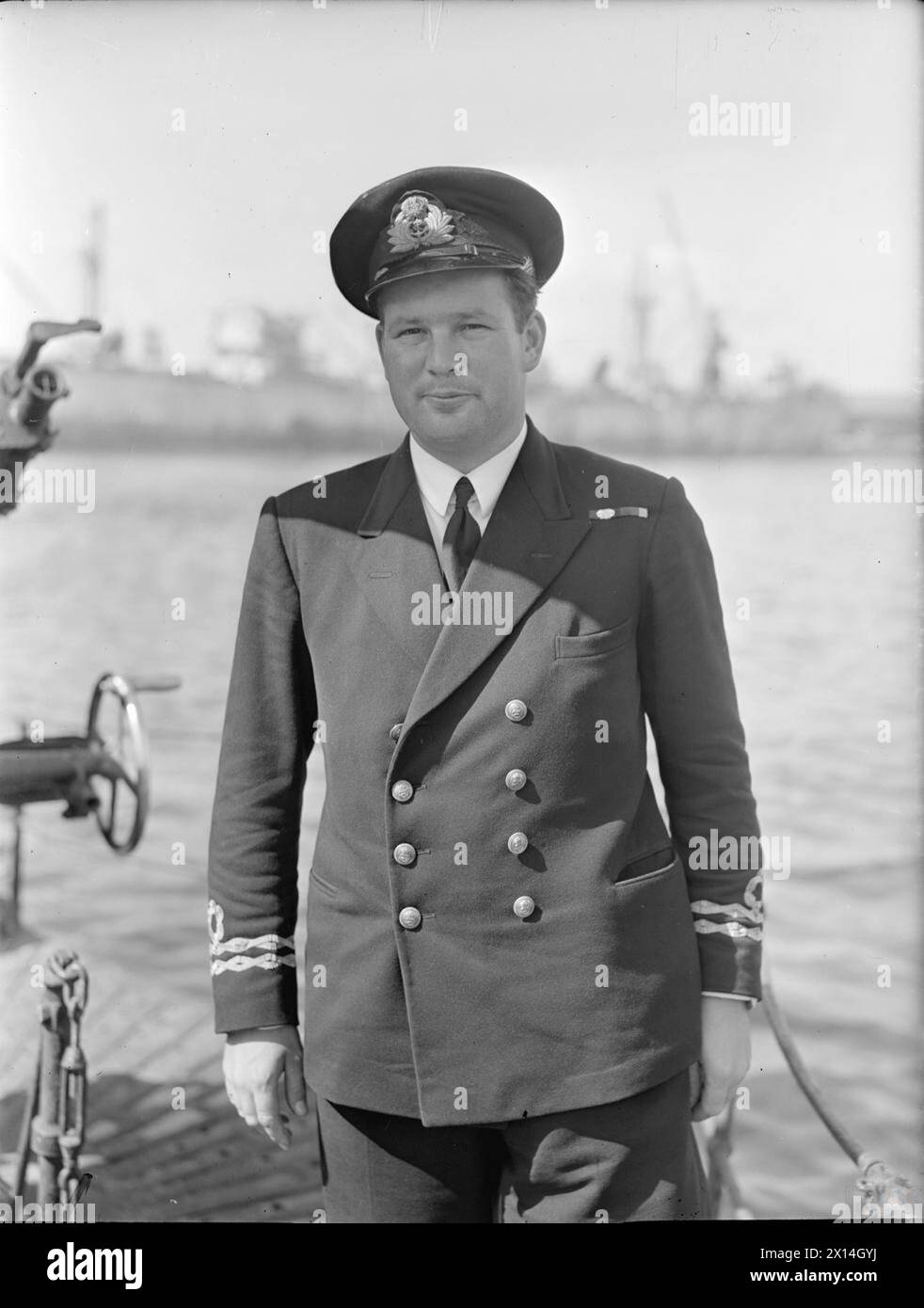 UNSPARING COMES HOME. 28 AUGUST 1944, TILBURY DOCKS. THE RETURN OF HM ...