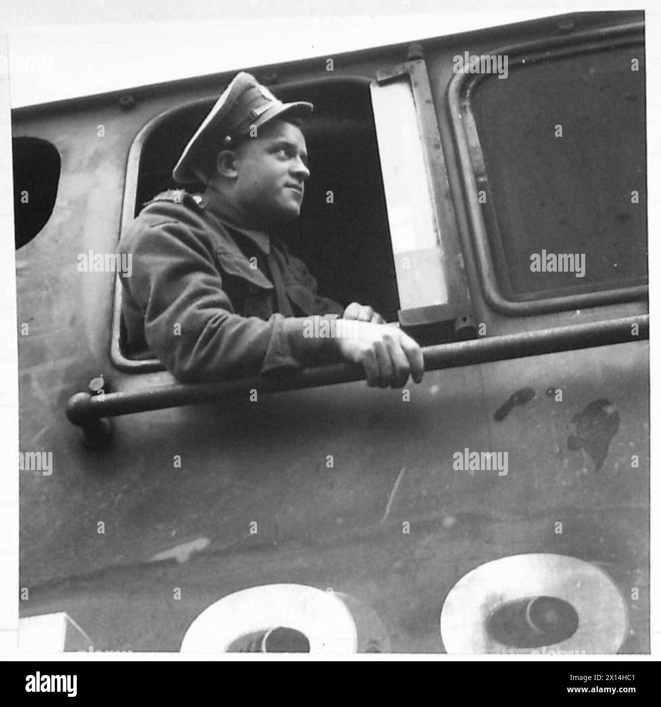 ROYAL ENGINEERS LEARN RAILWAY OPERATION - An R.E. sapper who is ...