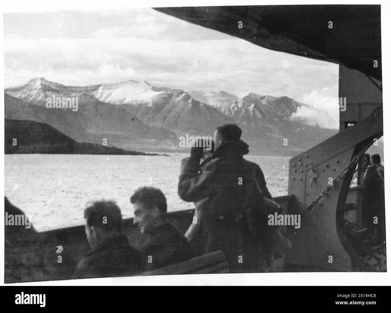 BRITISH AND CANADIAN TROOPS IN ICELAND - Typical Icelandic scenery seen ...