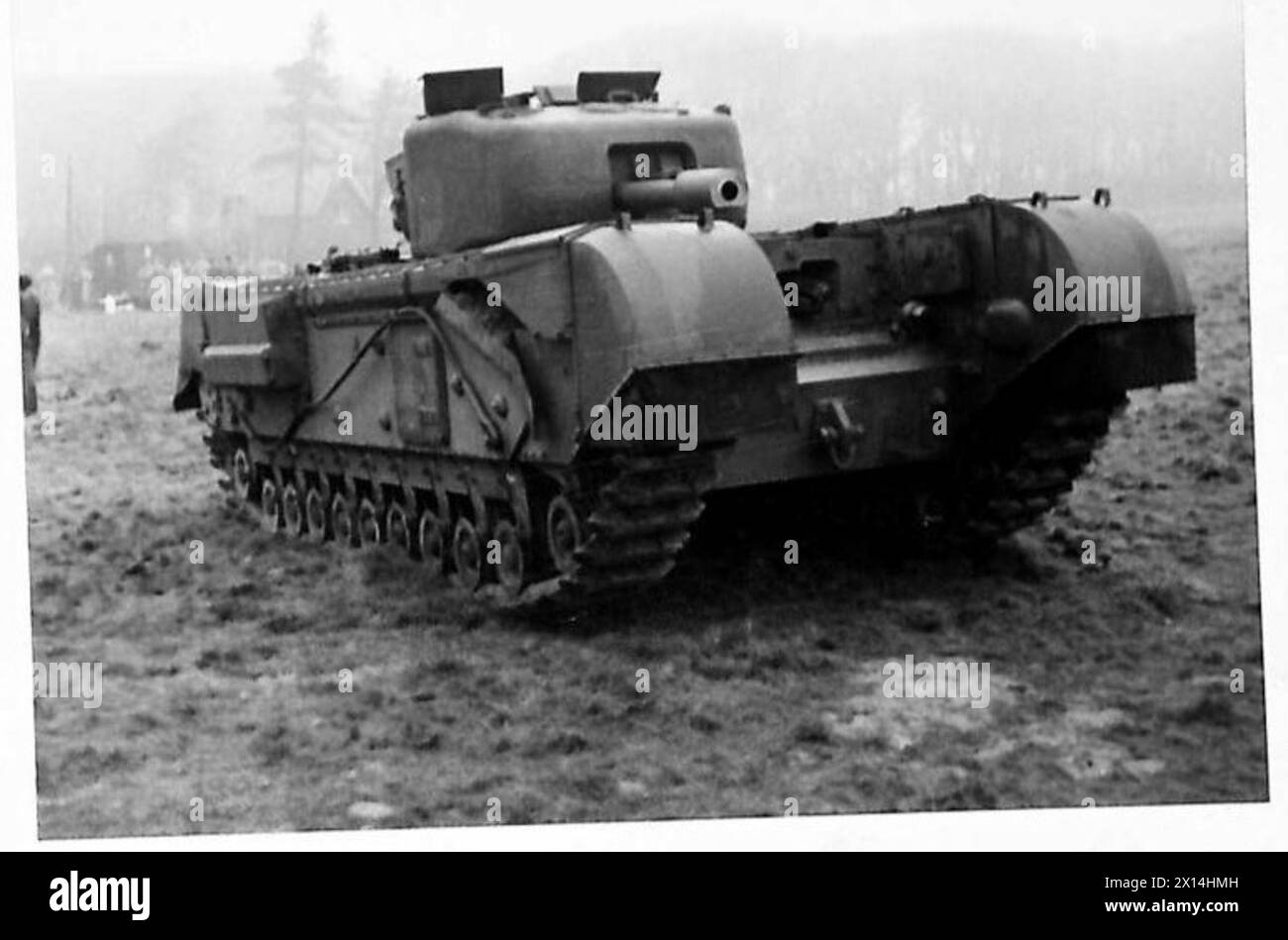 A Churchill M4 close support tank equipped with a 95 mm Howitzer is ...