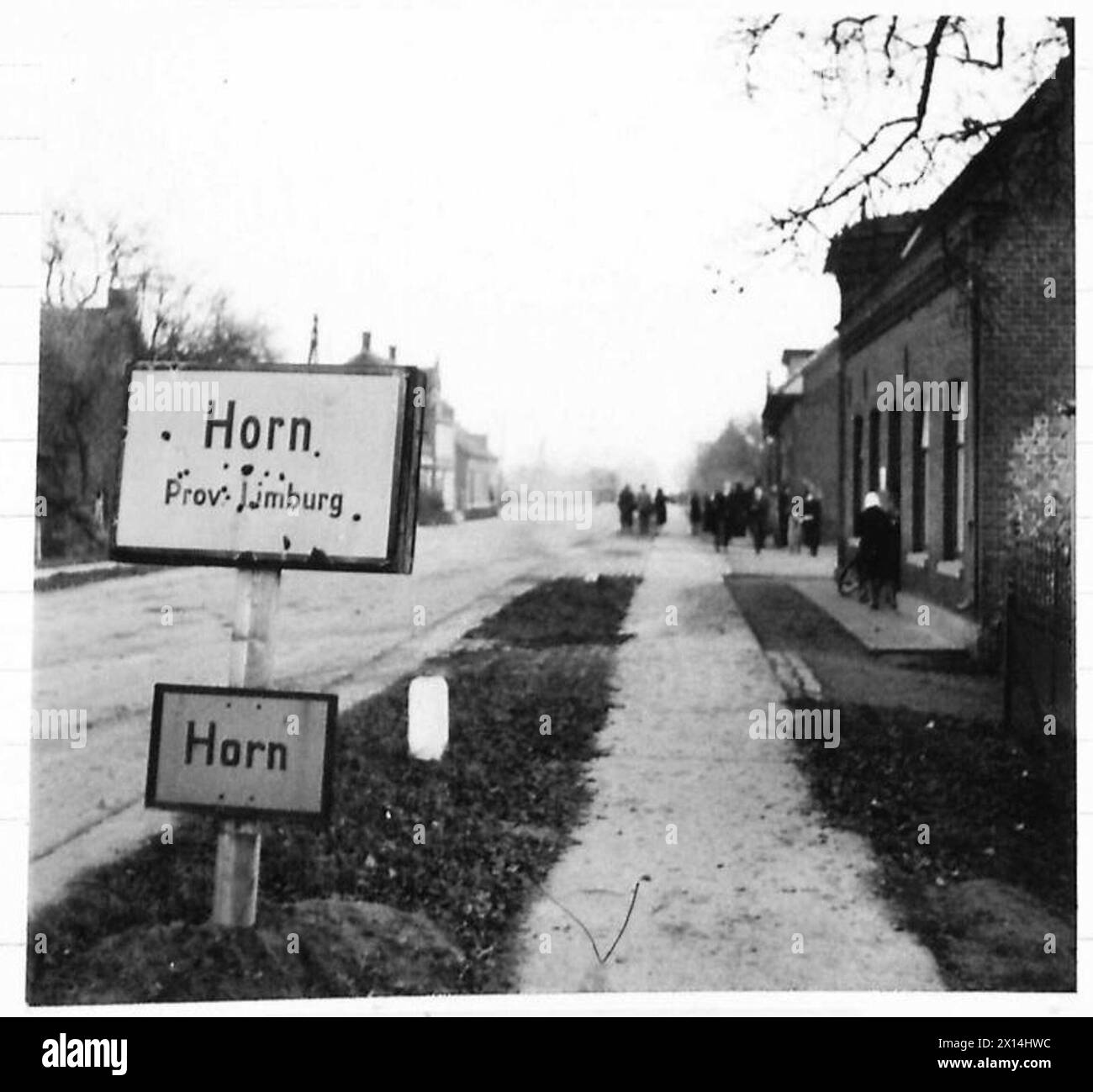 12 CORPS ADVANCE - The first tank moving up through Horn, in the drive ...