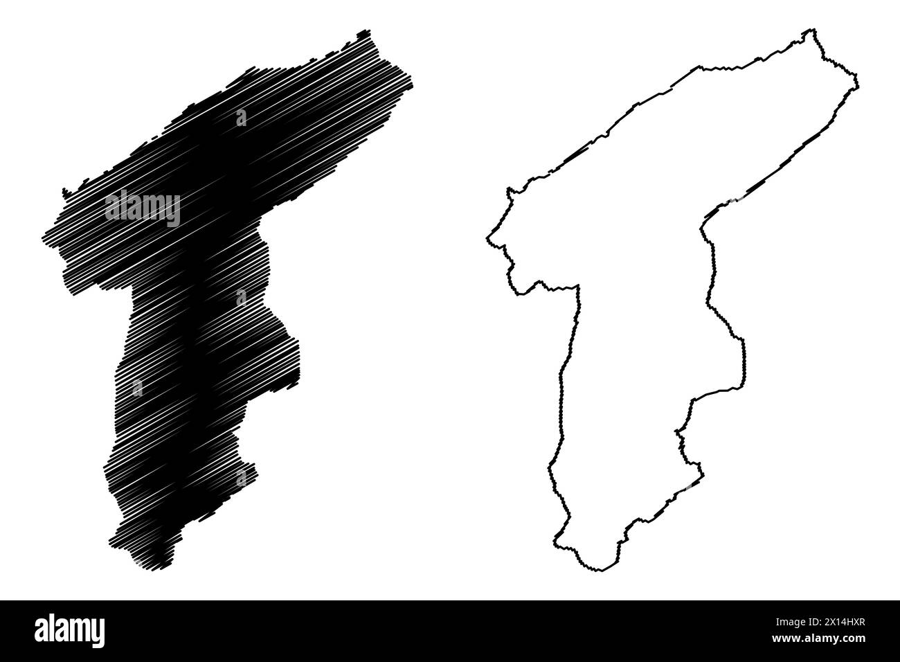Valais outline map hi-res stock photography and images - Alamy