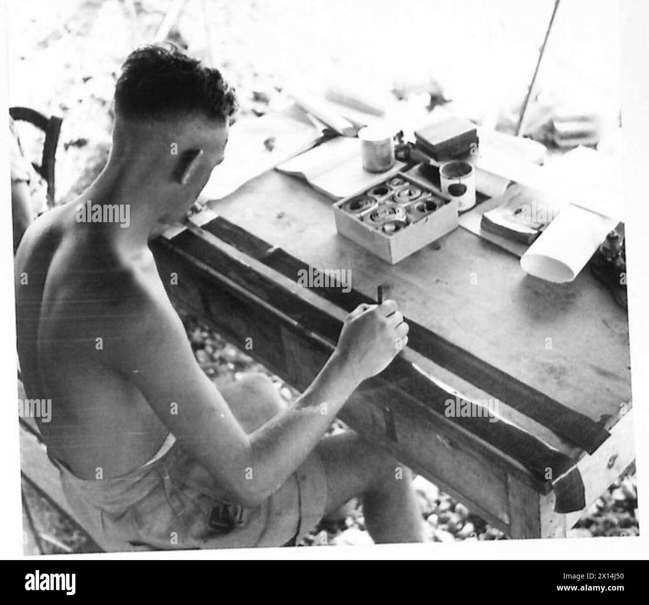 INVASION OF SICILY SOUND RANGING RECORDER - Plotting positions of enemy ...