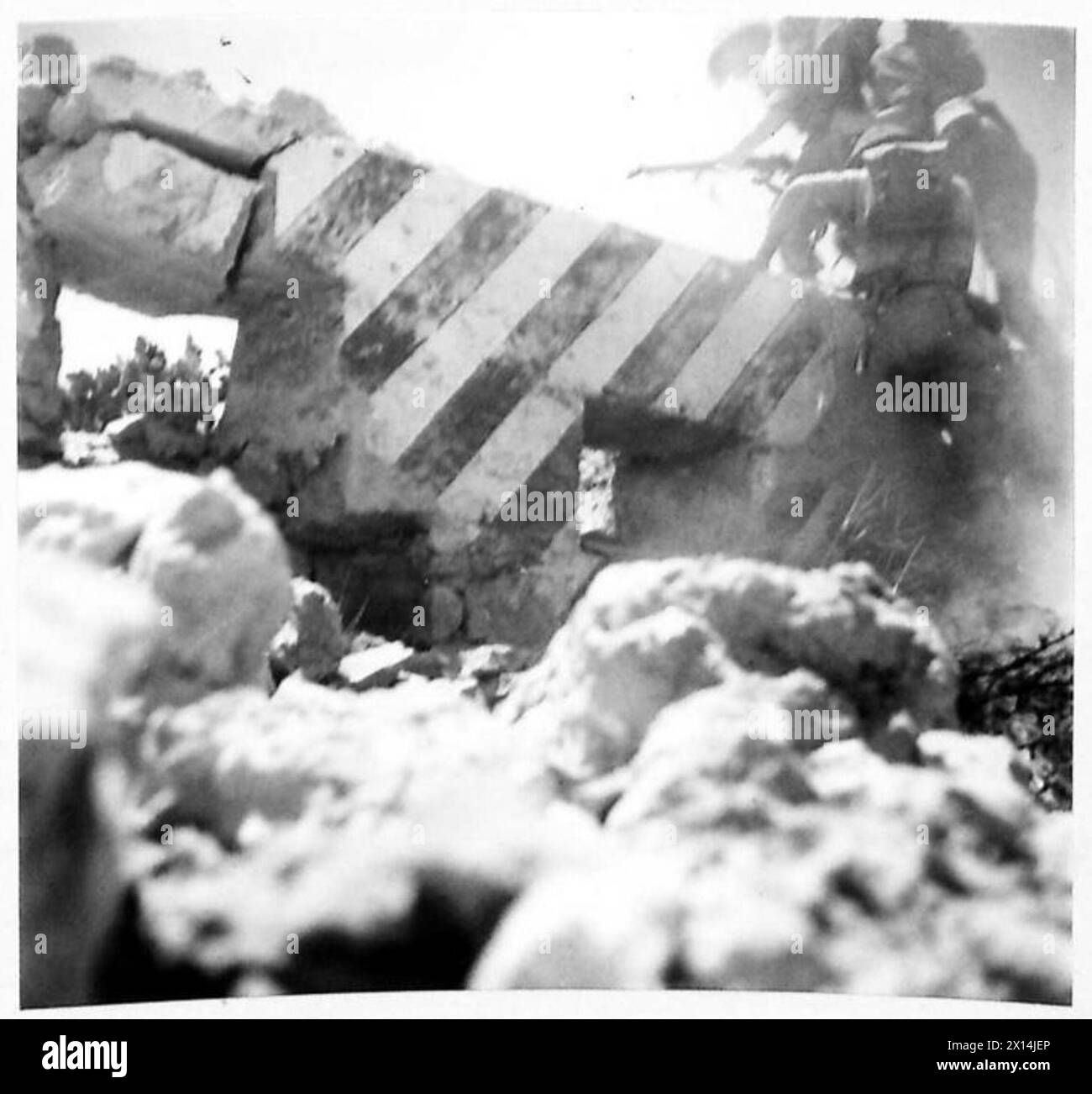 1942 infantry artillery troops advance Black and White Stock Photos ...