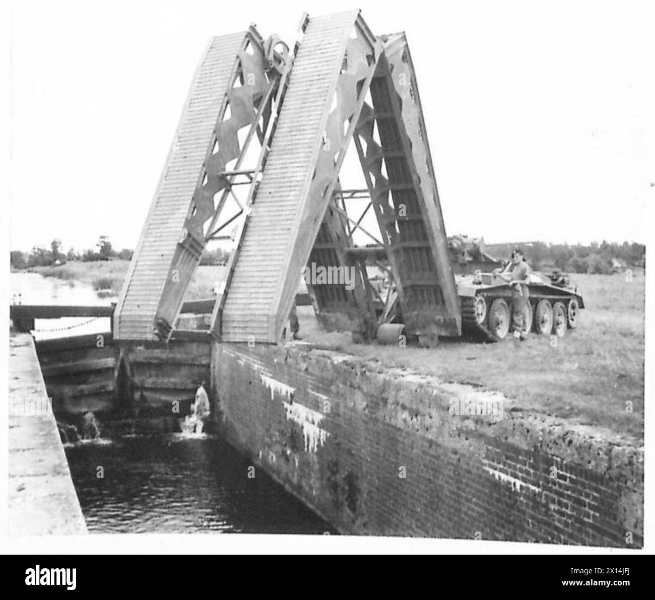 A Scissors Bridge is used to cross rivers with anti-tank equipment ...