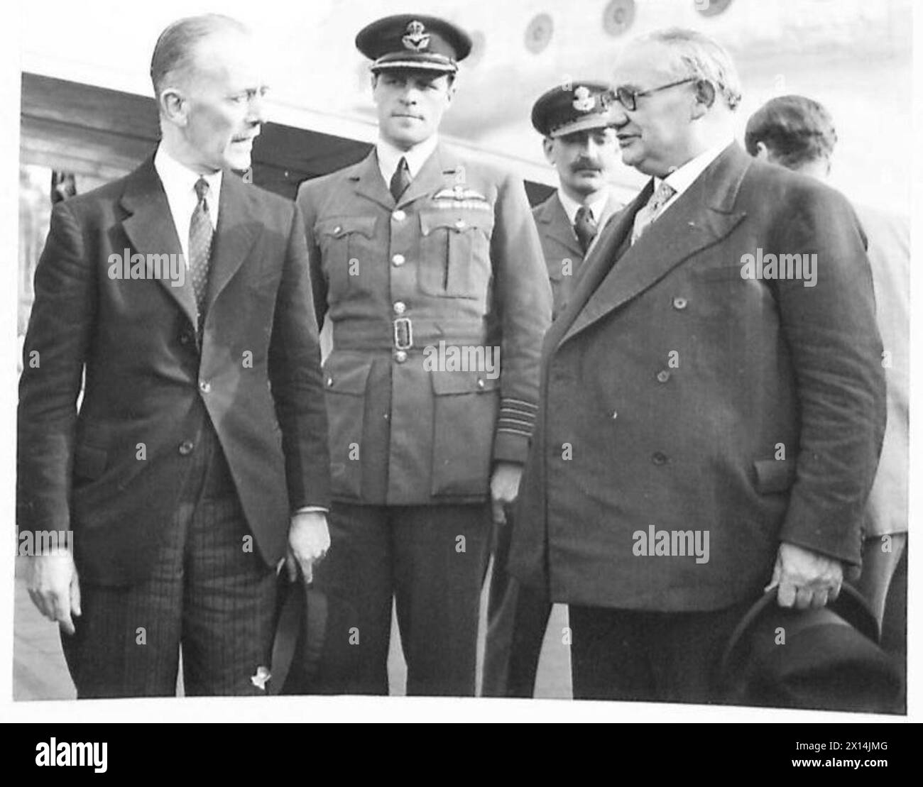 BIG THREE CONFERENCE RESUMES - Mr. Bevin talking to Sir Alexander ...