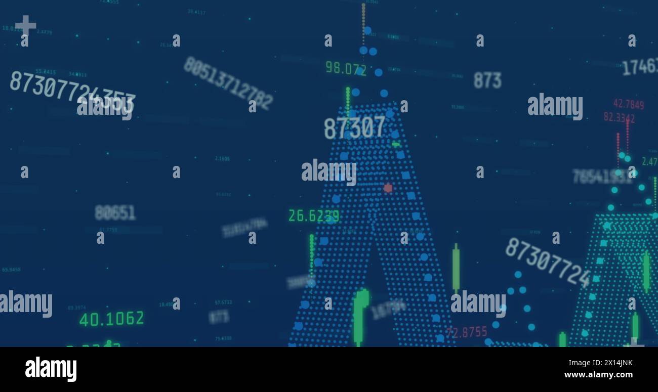 Image of globes, numbers and data processing Stock Photo - Alamy