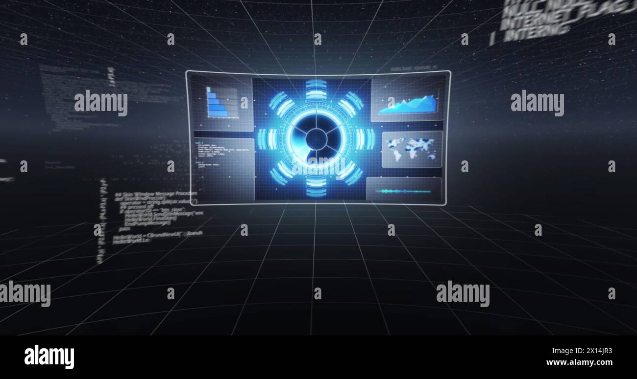 Animation black digital screen data hi-res stock photography and images ...