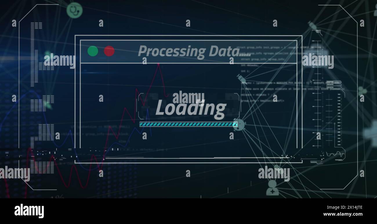 Computer code network connections animation hi-res stock photography ...