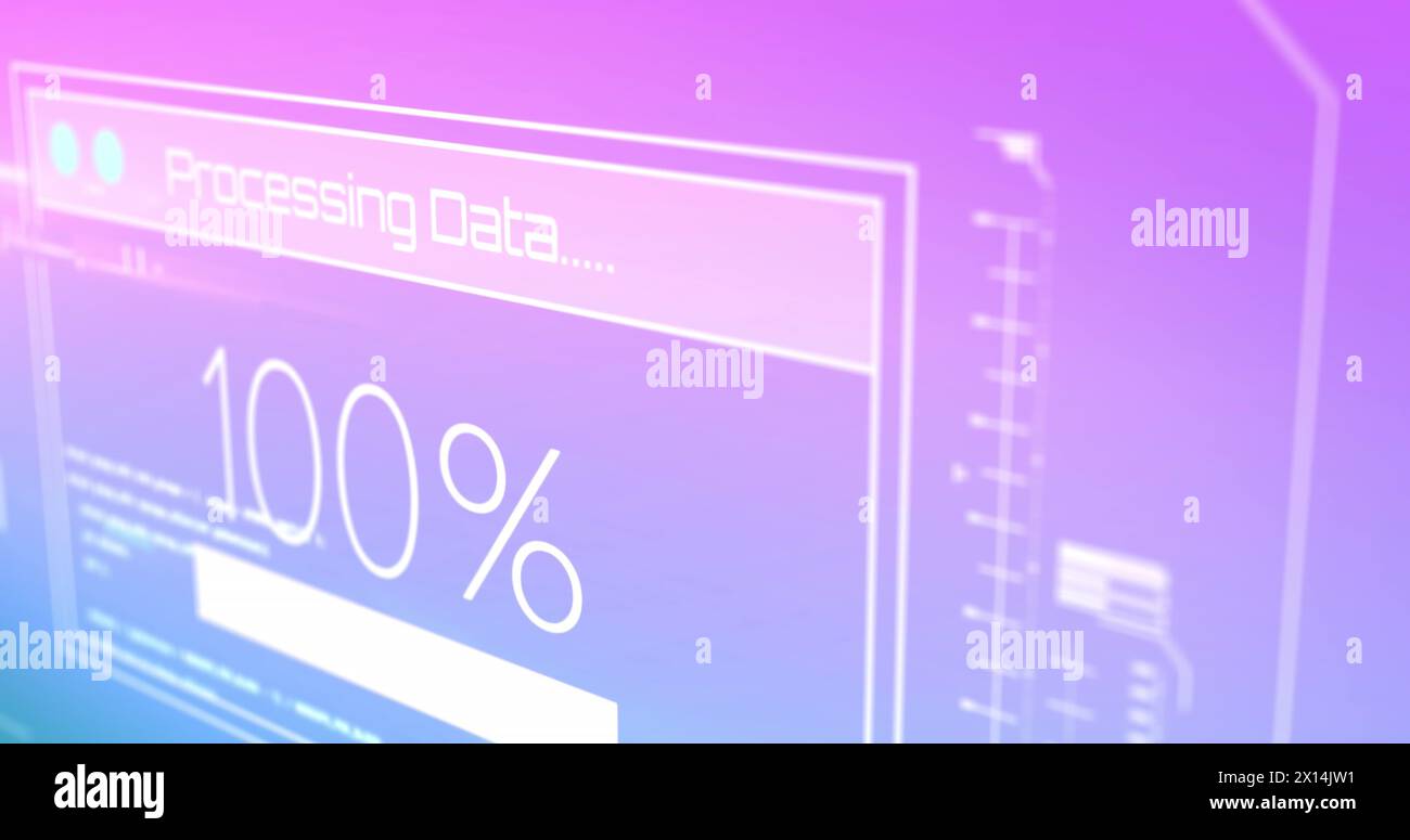 Image of changing number with percentile and processing data text over computer language Stock ...