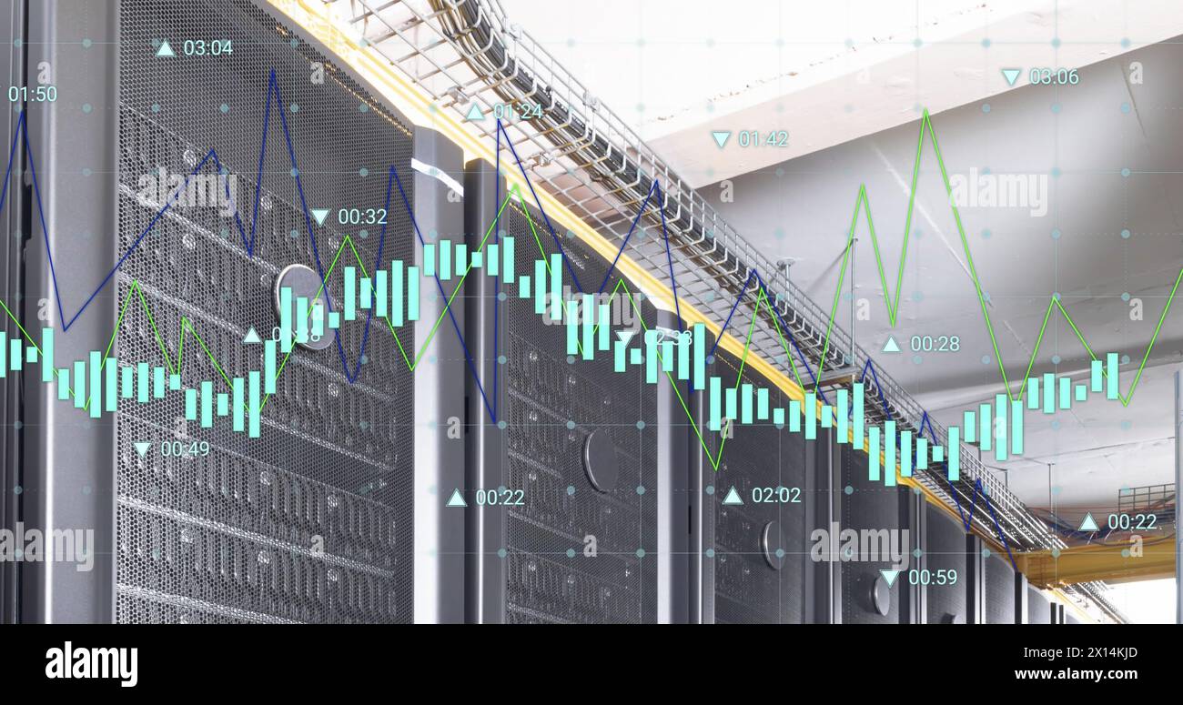 Image of data processing over computer servers Stock Photo - Alamy