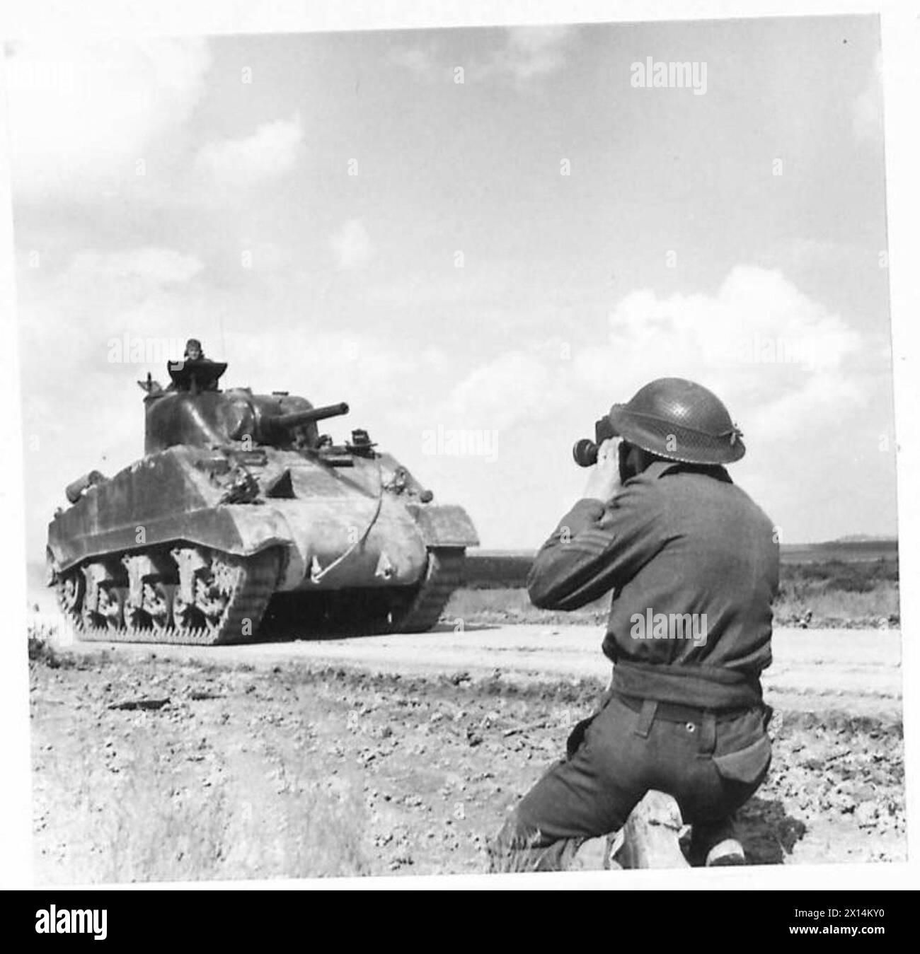 Allied troops engage German forces on the Kasserine Front. A British ...