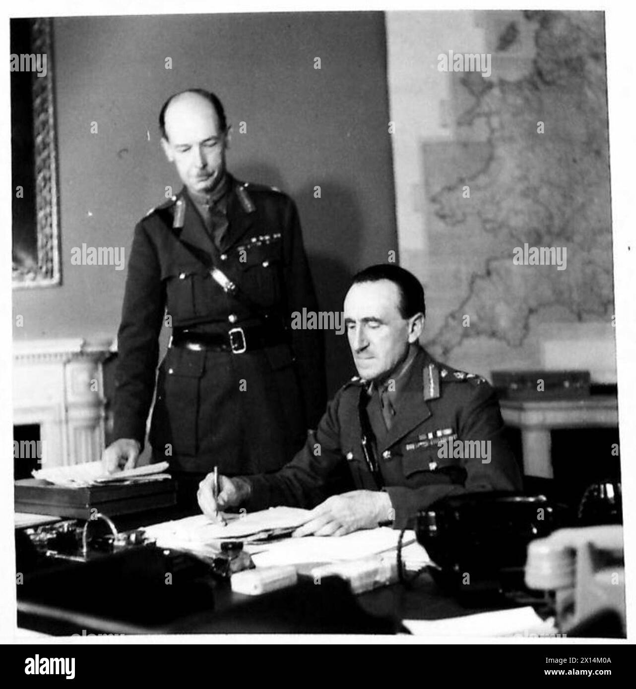 THE COMMANDER IN CHIEF, HOME FORCES AT WORK AT HIS HEADQUARTERS ...