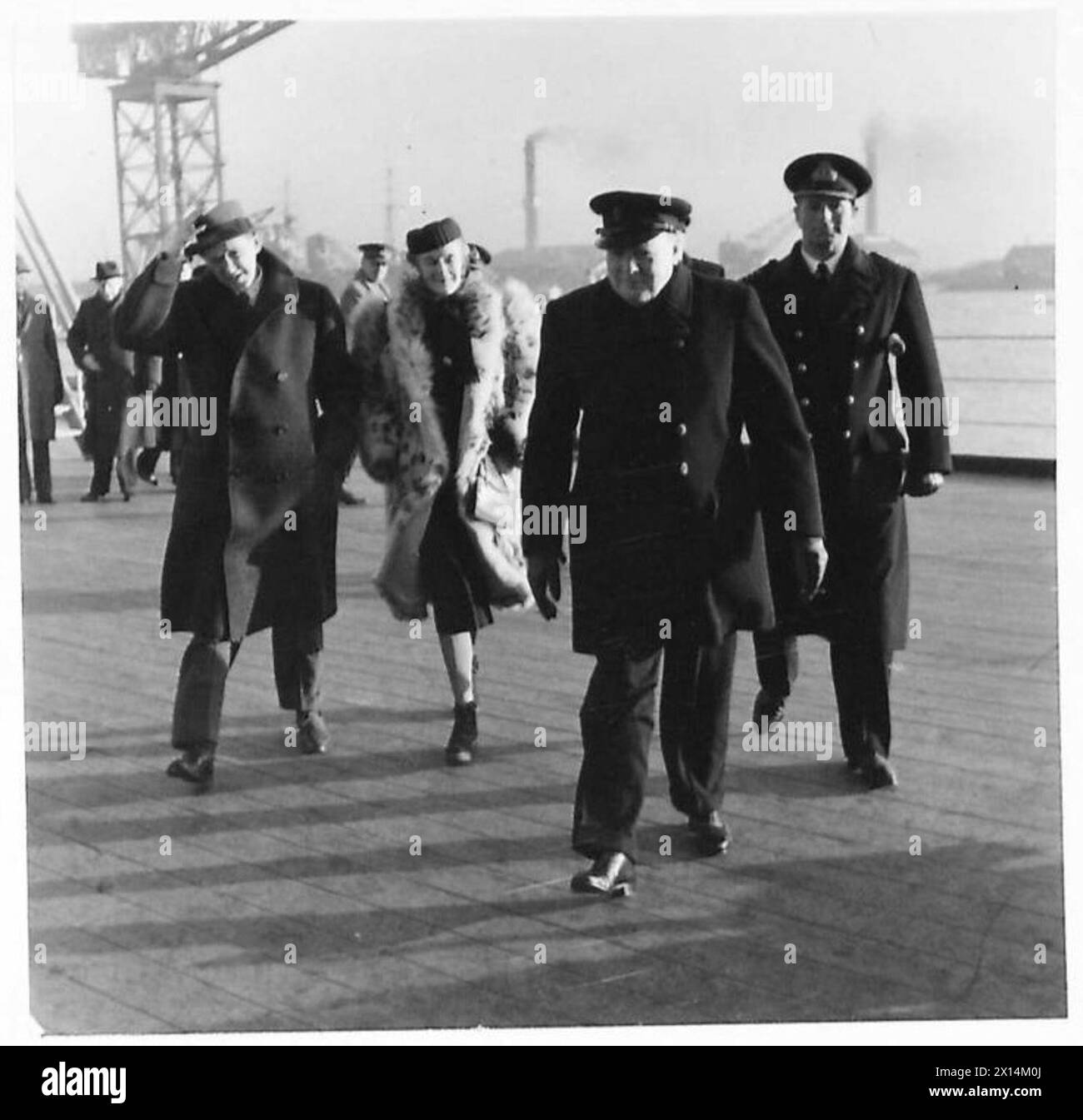 Mr. and Mrs. Churchill are pictured during his tour with Mr. Harry ...