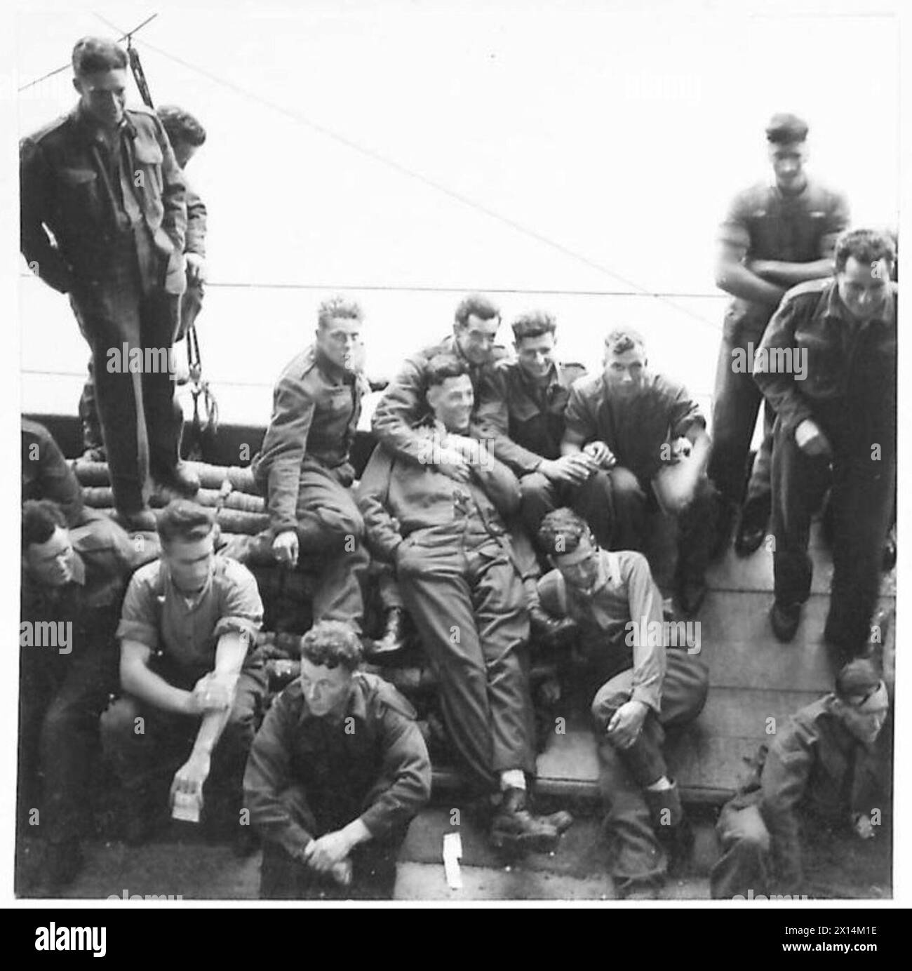 TRAINING FOR COMBINED OPERATIONS - Troops listening to an impromptu ...