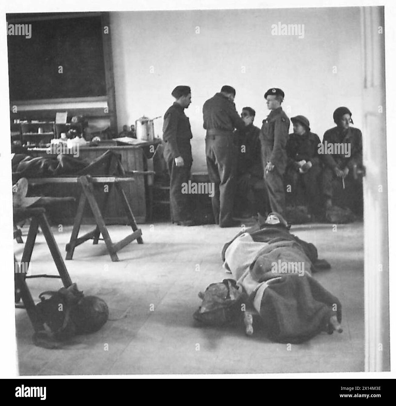 A CASUALTY CLEARING STATION AT WORK IN NORTH AFRICA - Reception Ward. A ...