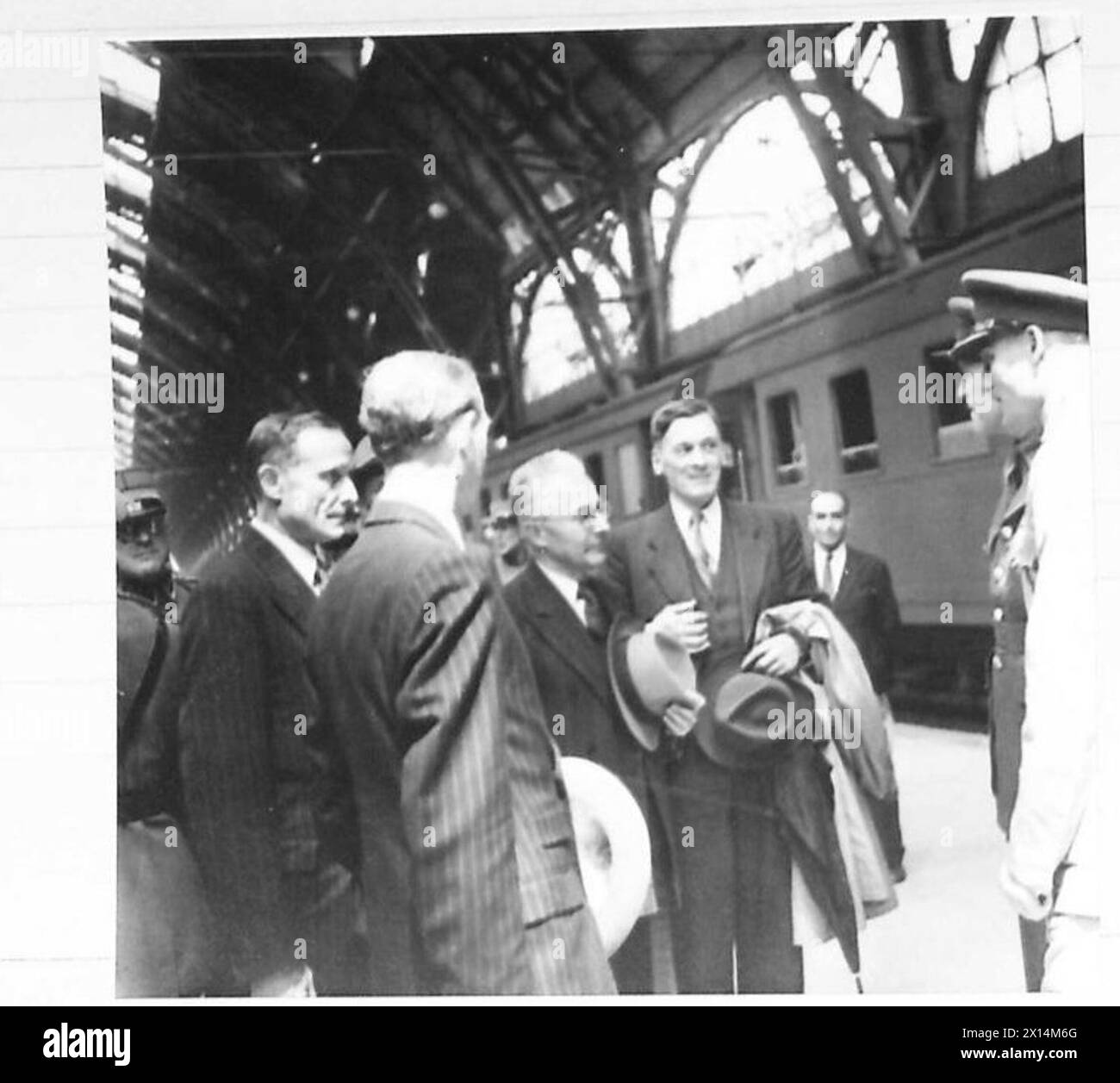 VISIT OF SWISS GOVERNMENT, MILITARY AND RAILWAY OFFICIALS - A group of ...