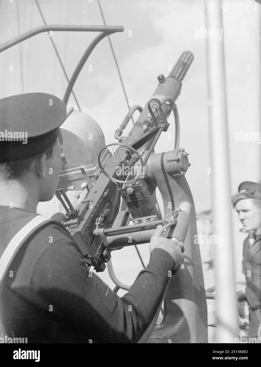 ON BOARD ONE OF THE US DESTROYERS RECENTLY TRANSFERRED TO THE ROYAL ...