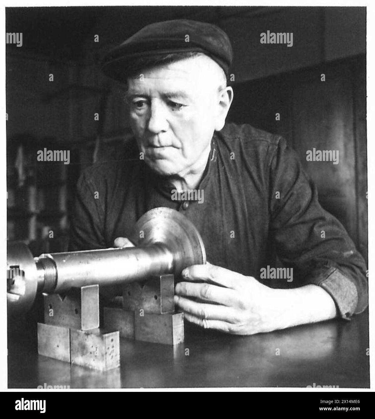 "OLD TIMERS" WORK IN REME WORKSHOPS - Mr. H.J. Foster at work in the ...