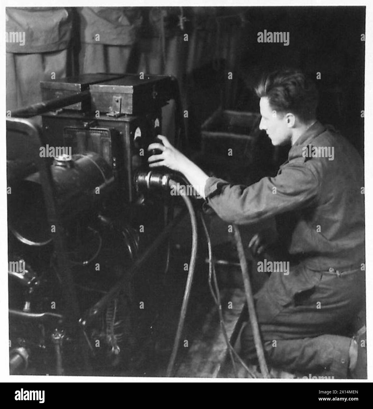 A casualty clearing station in North Africa uses a mobile power plant ...